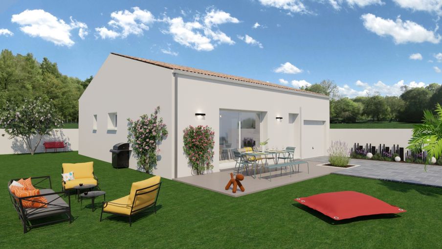 Ref:13467 - Villa F4 neuve de plain pied sur 320 m² de te ...